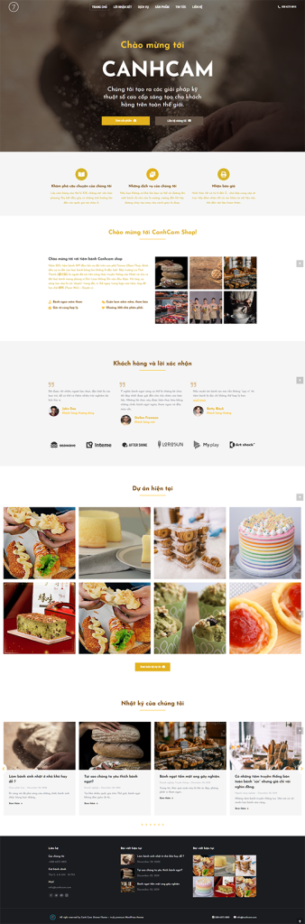 Danh sách giao diện – Shop Cánh Cam